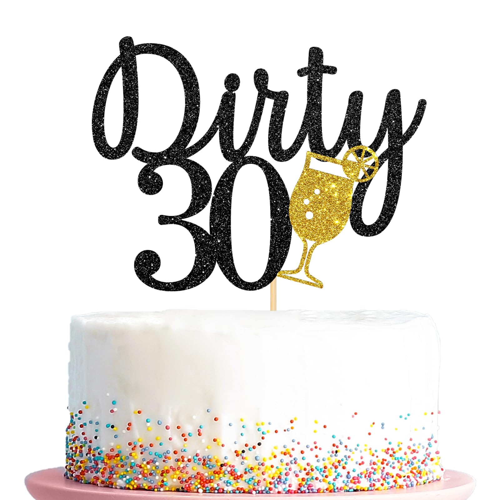 Amazon.com: Dirty 30 Cake Topper,Thirty Birthday Cake Decorations, Talk ...