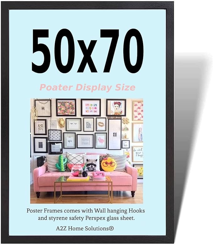 A2Z Home Solutions® Wall Photo Frame Black 50x70 cm Picture Poster ...