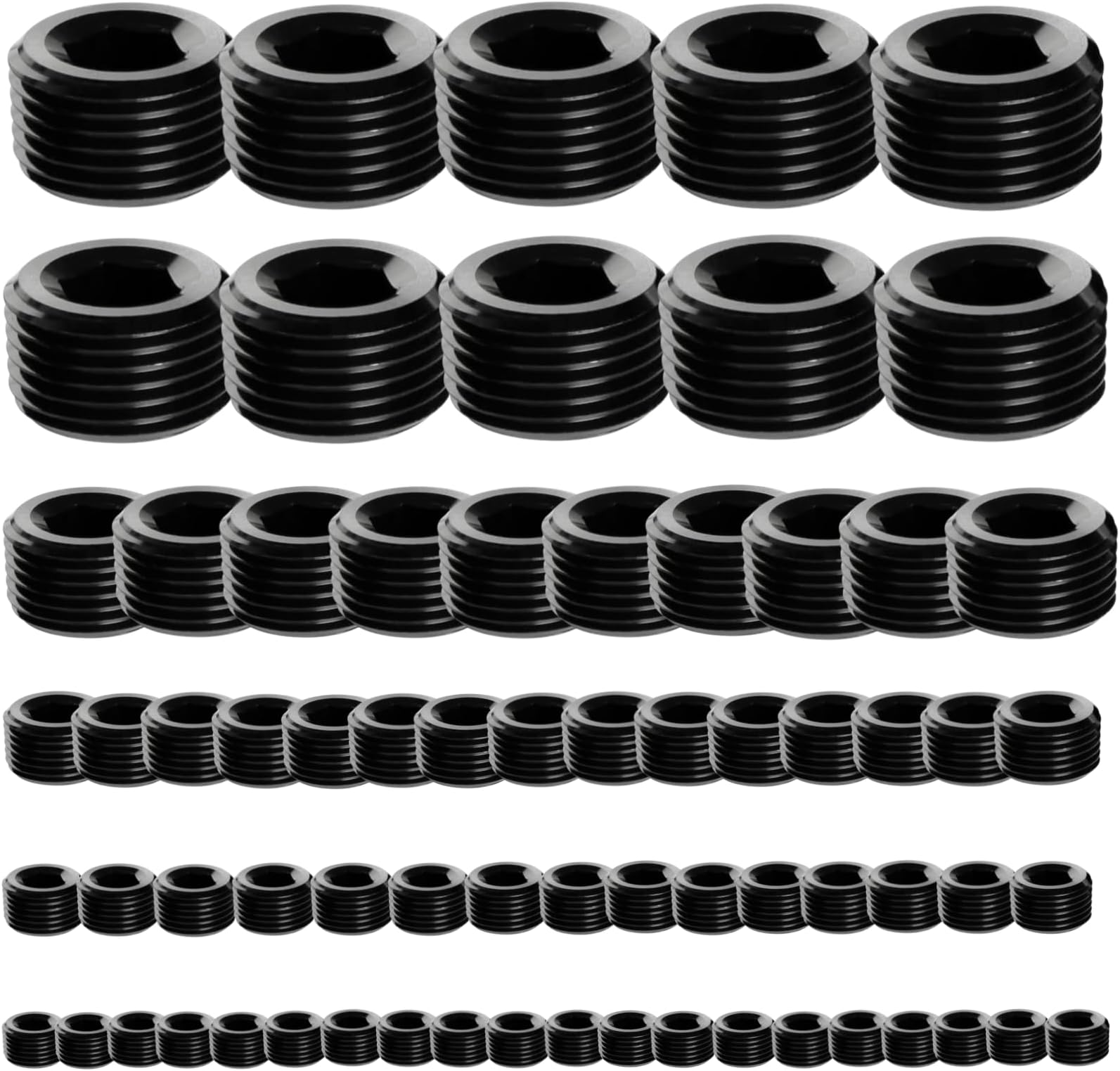 Amazon.com: 1/8'' 1/4'' 3/8'' 1/2'' 3/4'' NPT Plug Set Pipe Plug ...