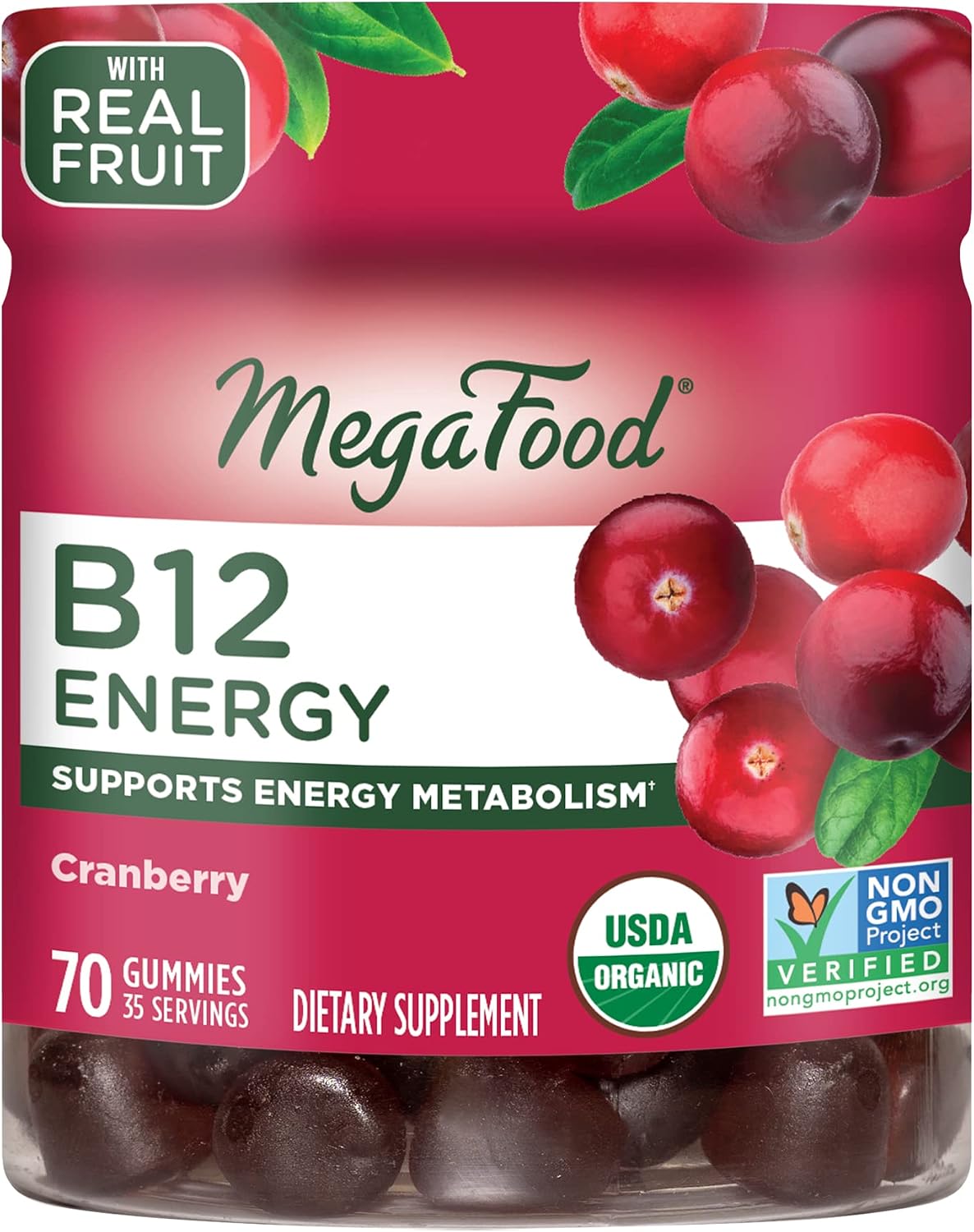MegaFood B12 Energy – Gomitas de vitamina B12 para apoyo energético ...