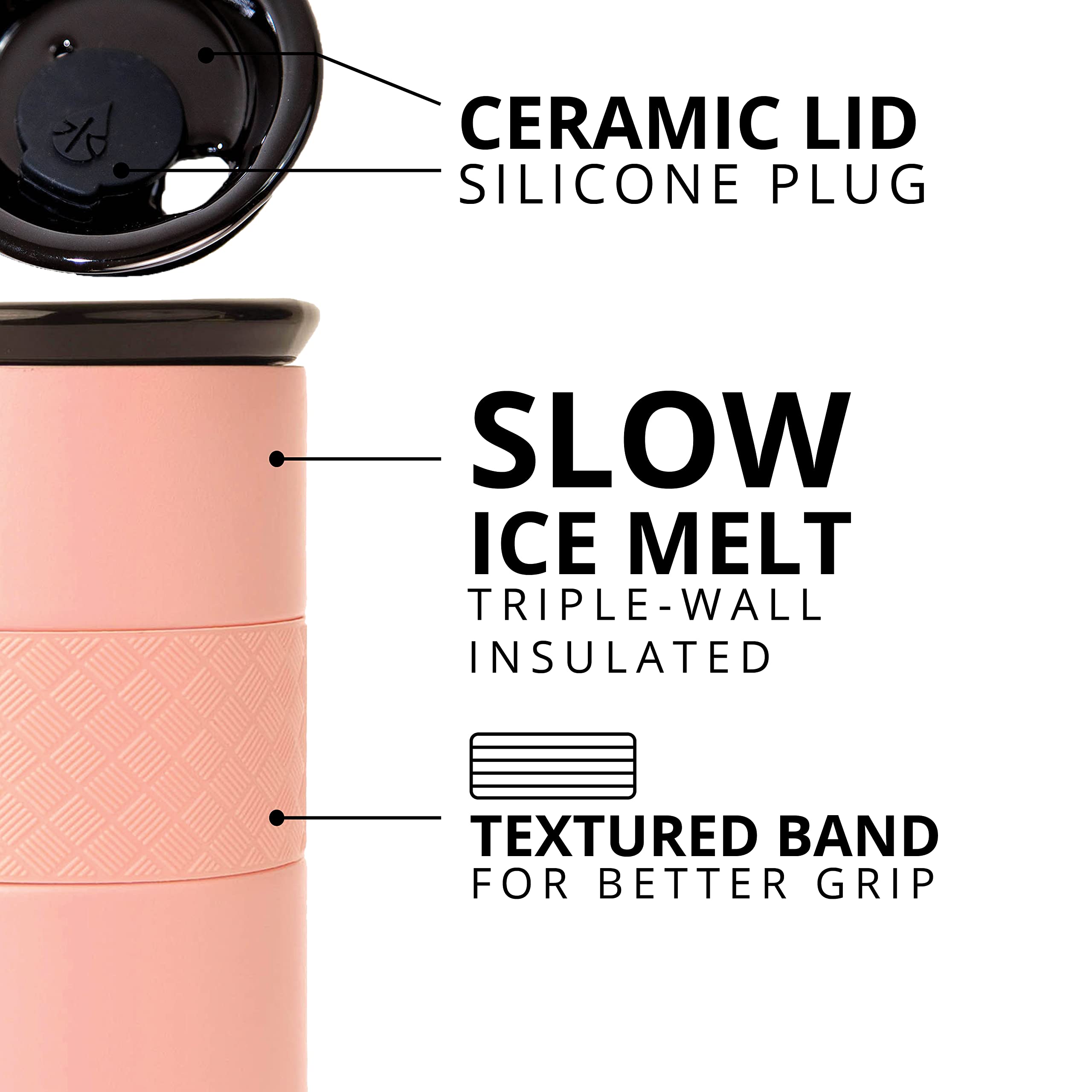 Elemental Artisan Insulated Tumbler, Triple Wall Coffee Travel Mug ...