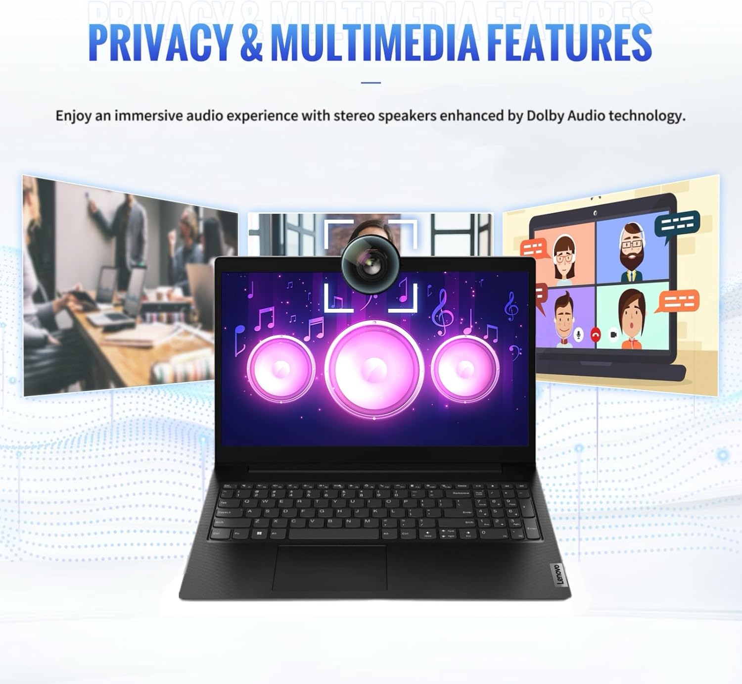 Lenovo Newest 15.6″ FHD Laptop, Dolby Audio, Intel CPU, 15.6″ FHD(1920× ...