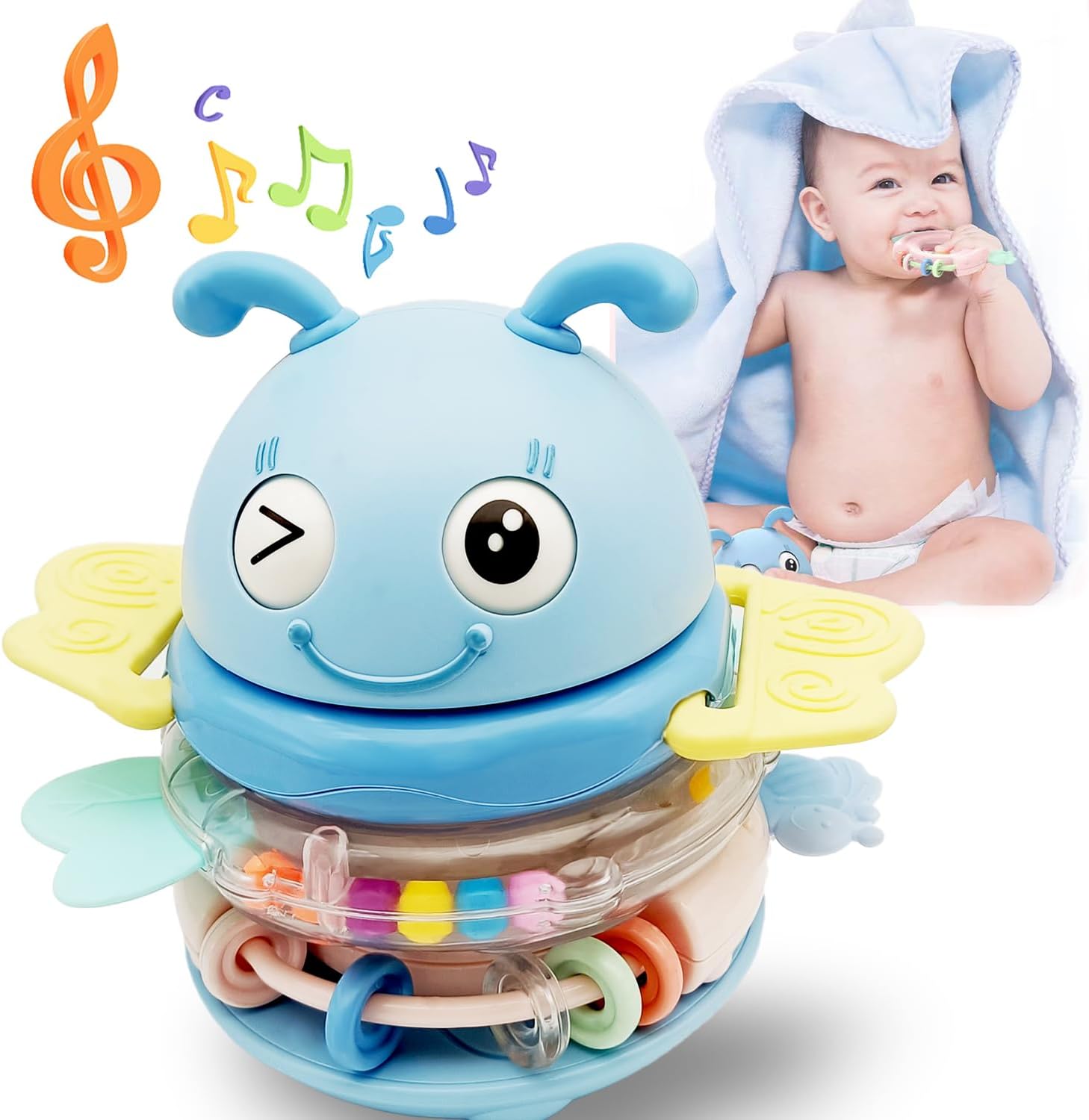 Amazon.com: SJNLJC Stacking Toy, Cute Bee Tumbler Baby Ring Stacker ...