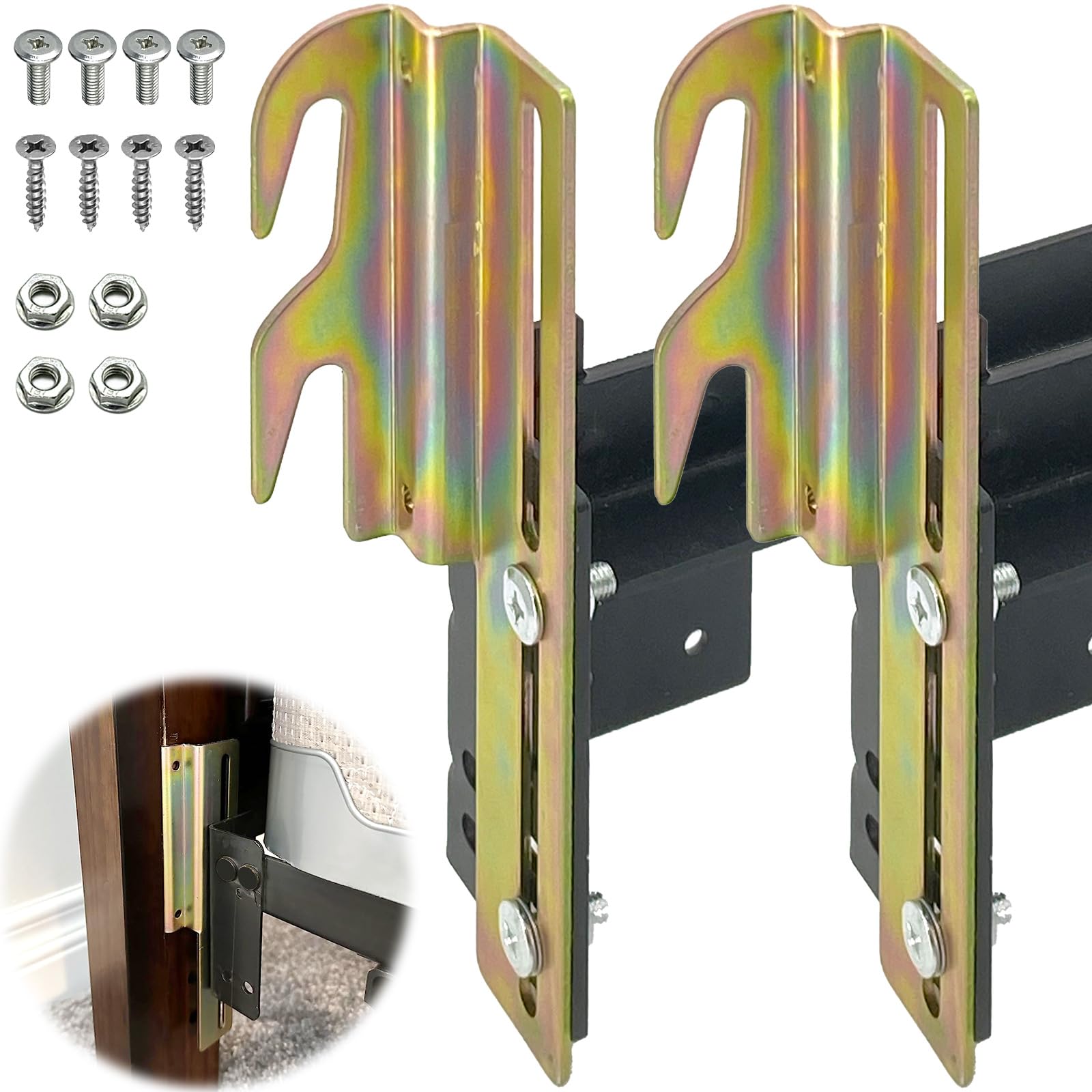 Amazon.com: POROHOM 2Pcs #711 Bolt-On to Hook-On Bed Frame Conversion ...