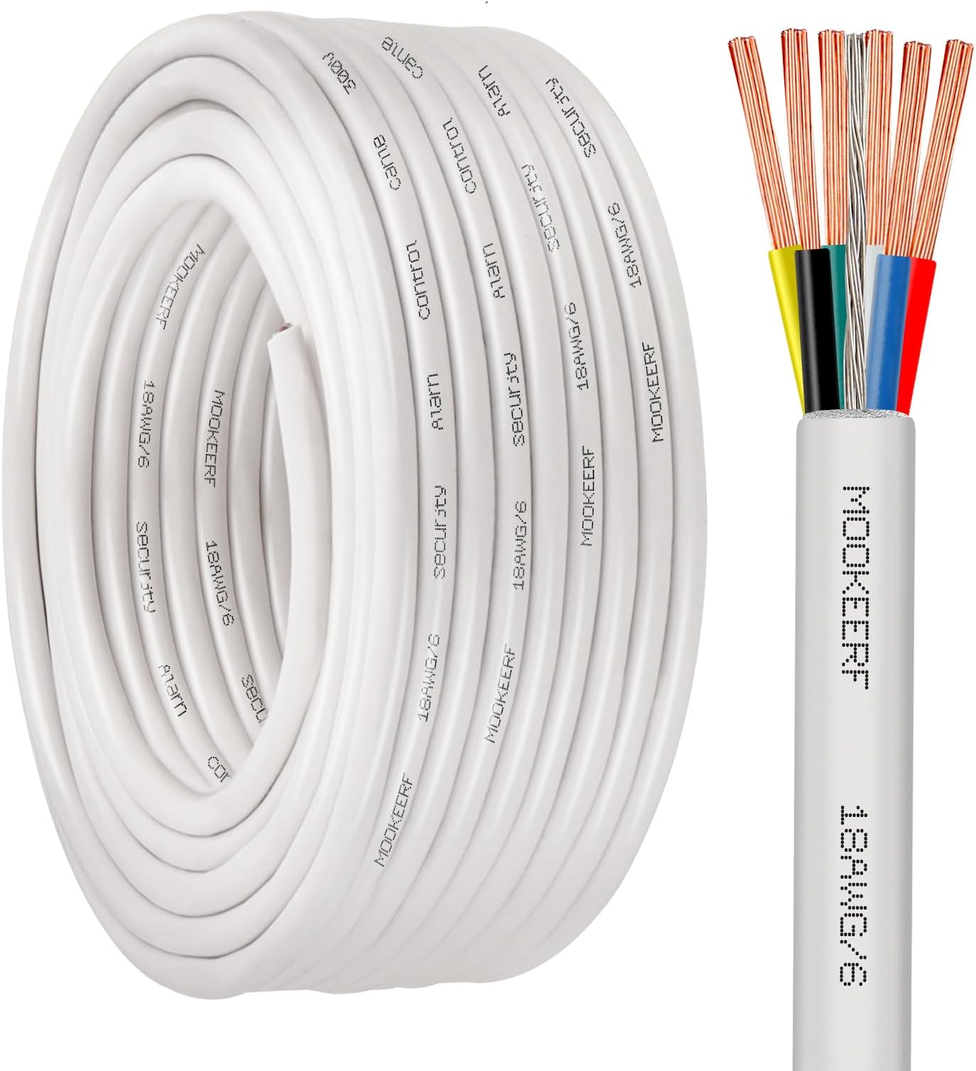 Amazon.com : LOGICO Security Wire Burglar Alarm 18/6 500FT Stranded ...