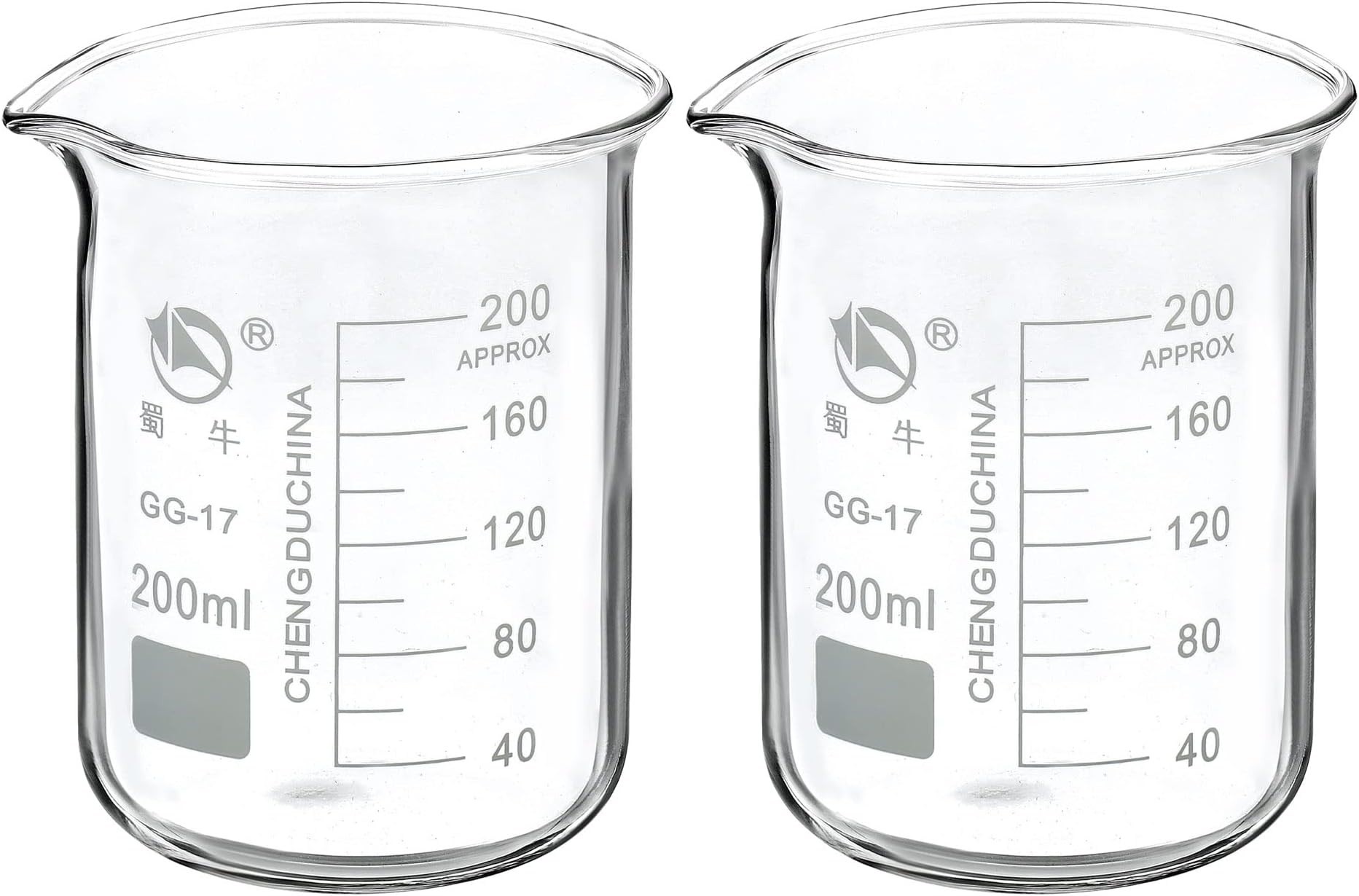 Amazon.com: Glass Beakers Set, ZEEROQOLAB 5pcs Measuring Pyrex Beaker ...