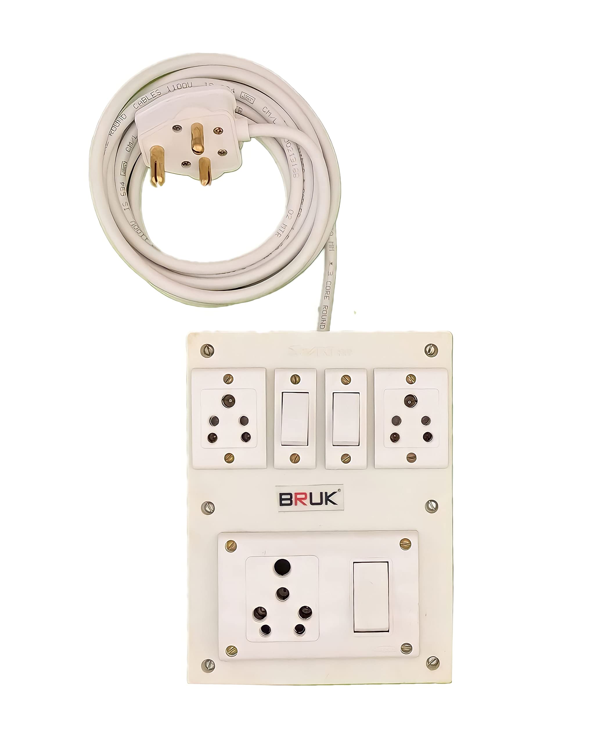 Buy Bruk Extension Board with Long 2.5 sqmm 3 cor Wire 16A Switch ...