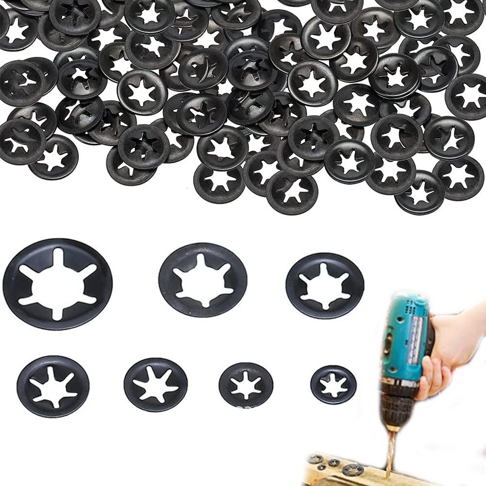 280pcs Metal Push on Speeds Clips Washers Fasteners Assortment Kit ...