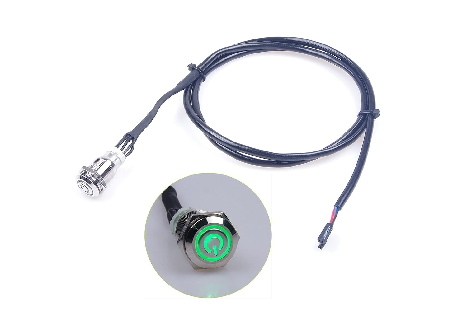 Amazon.com: KNACRO 16mm Chassis Switch Metal Button Switch with 100CM 3 ...