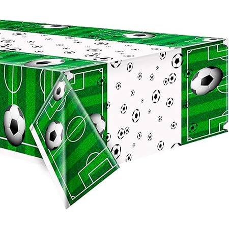 2 PCS Football Table Cloth 130 * 220cm, Football Pattern Tablecloth ...