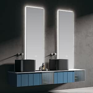 Amazon.com: High QLO Bathroom Vanity with Double Sinks - Luxurious ...