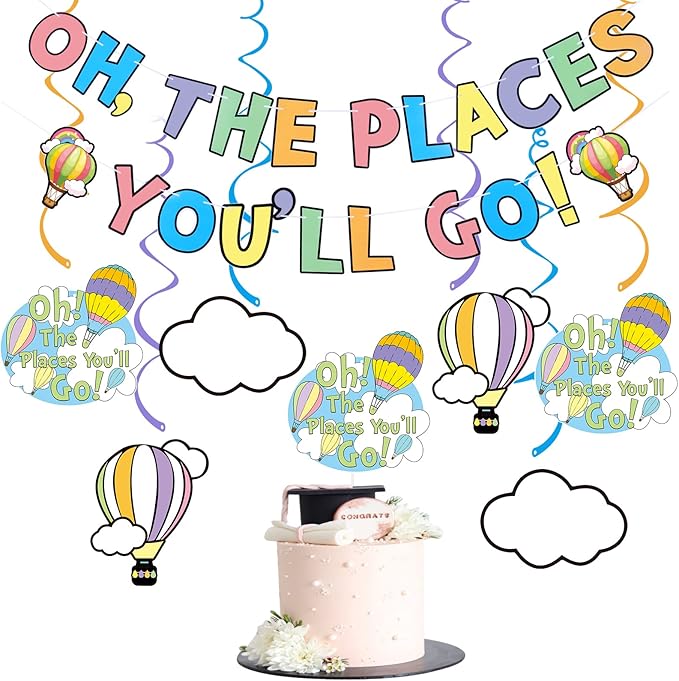 Amazon.com: Oh The Places You'll Go Banner Oh The Places You'll Go ...