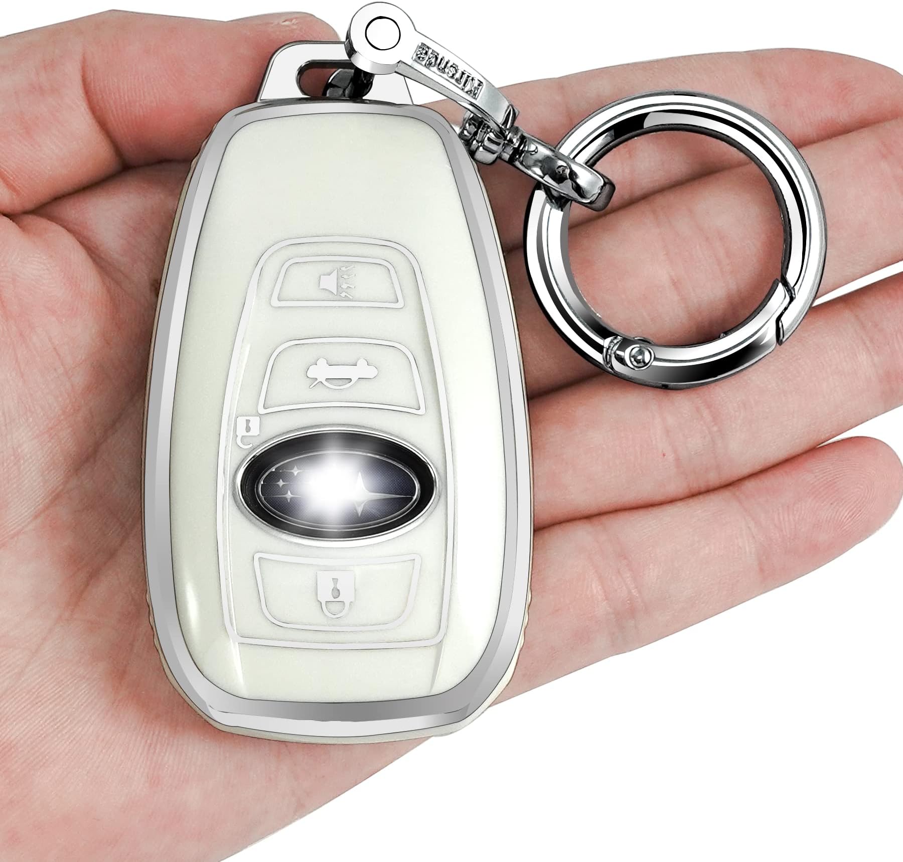 Amazon.com: Tengare Car Key Fob Cover Compatible with Subaru Keychain ...