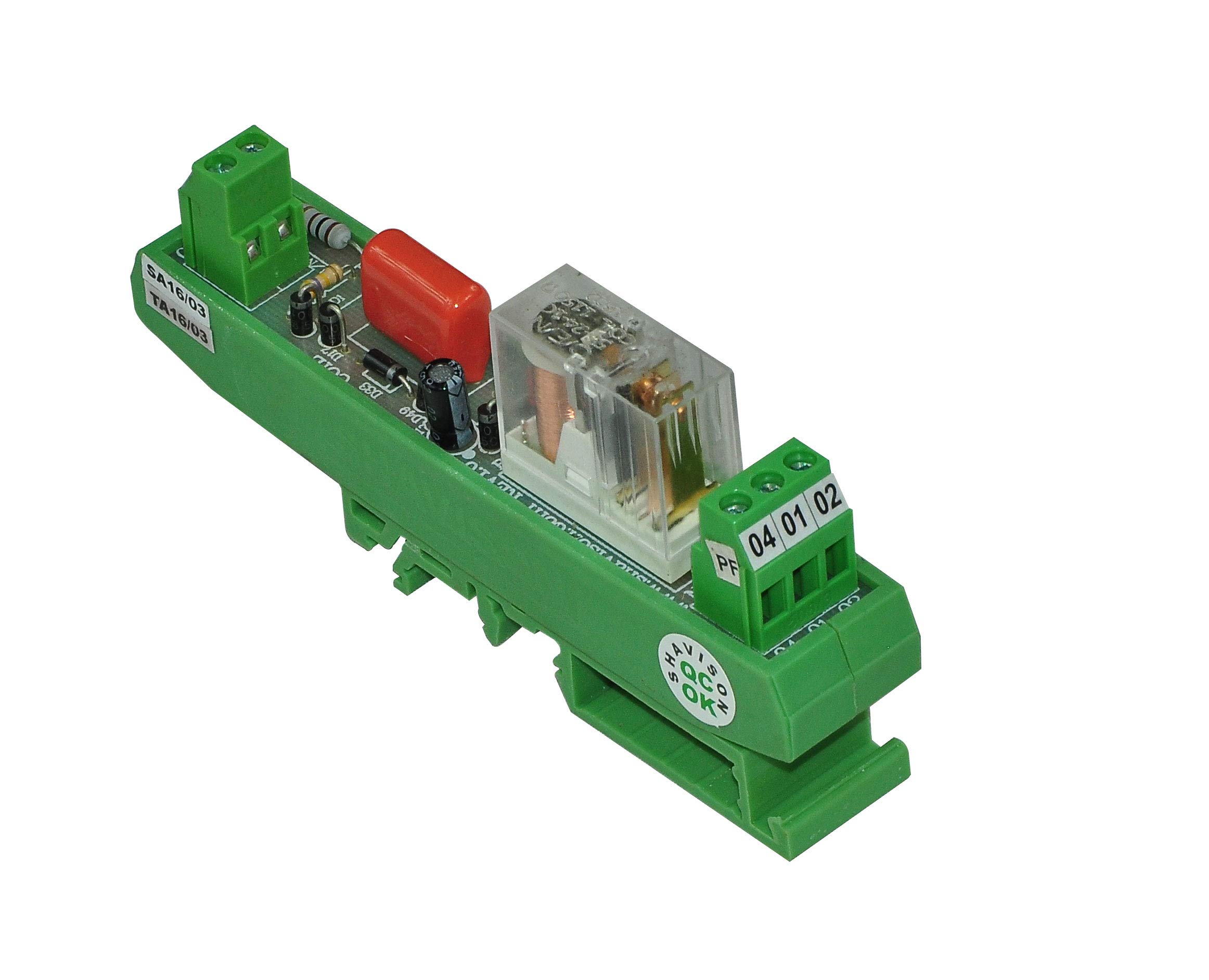 Shavison Relay Module AS421-230VAC-OE, 1C/O, 1 Channel, 230VAC Coil ...