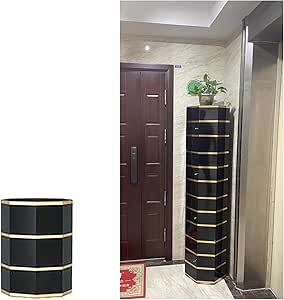 Amazon.com: JipiN Hidden Metal Rotating Vertical Round Storage Rotating ...