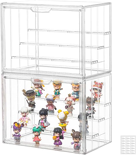 Amazon.com: Clear Acrylic Display Case Upgrade 4 Tier Figure Display ...