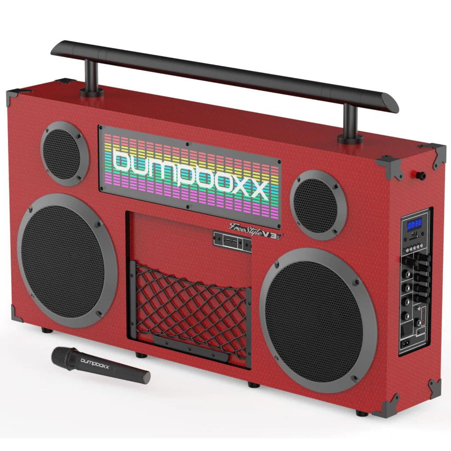 Buy Bumpboxx Bluetooth Boombox Freestyle V3s Red | Old School Wireless ...