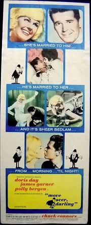 MOVE OVER DARLING MOVIE POSTER-Doris Day/James Garner/Polly Bergen at ...