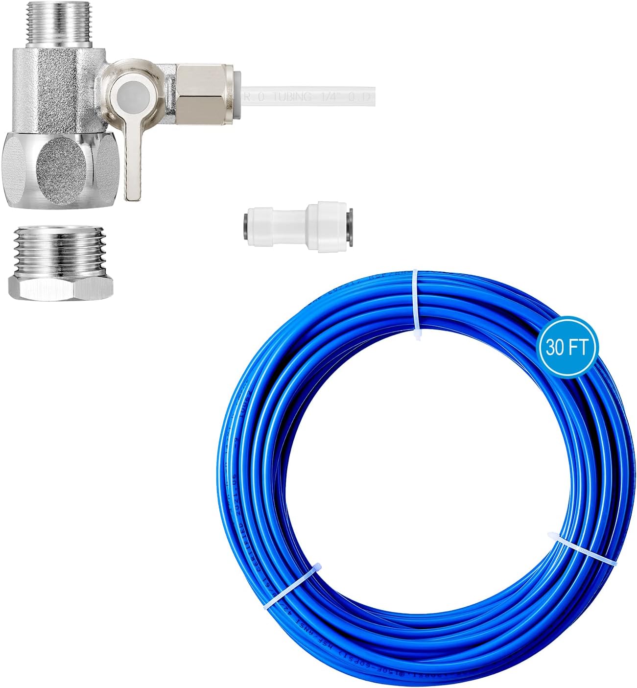 Amazon.com: Water Line Splitter 3/8"x3/8"x1/4" or G 1/2"xG 1/2"x1/4 ...