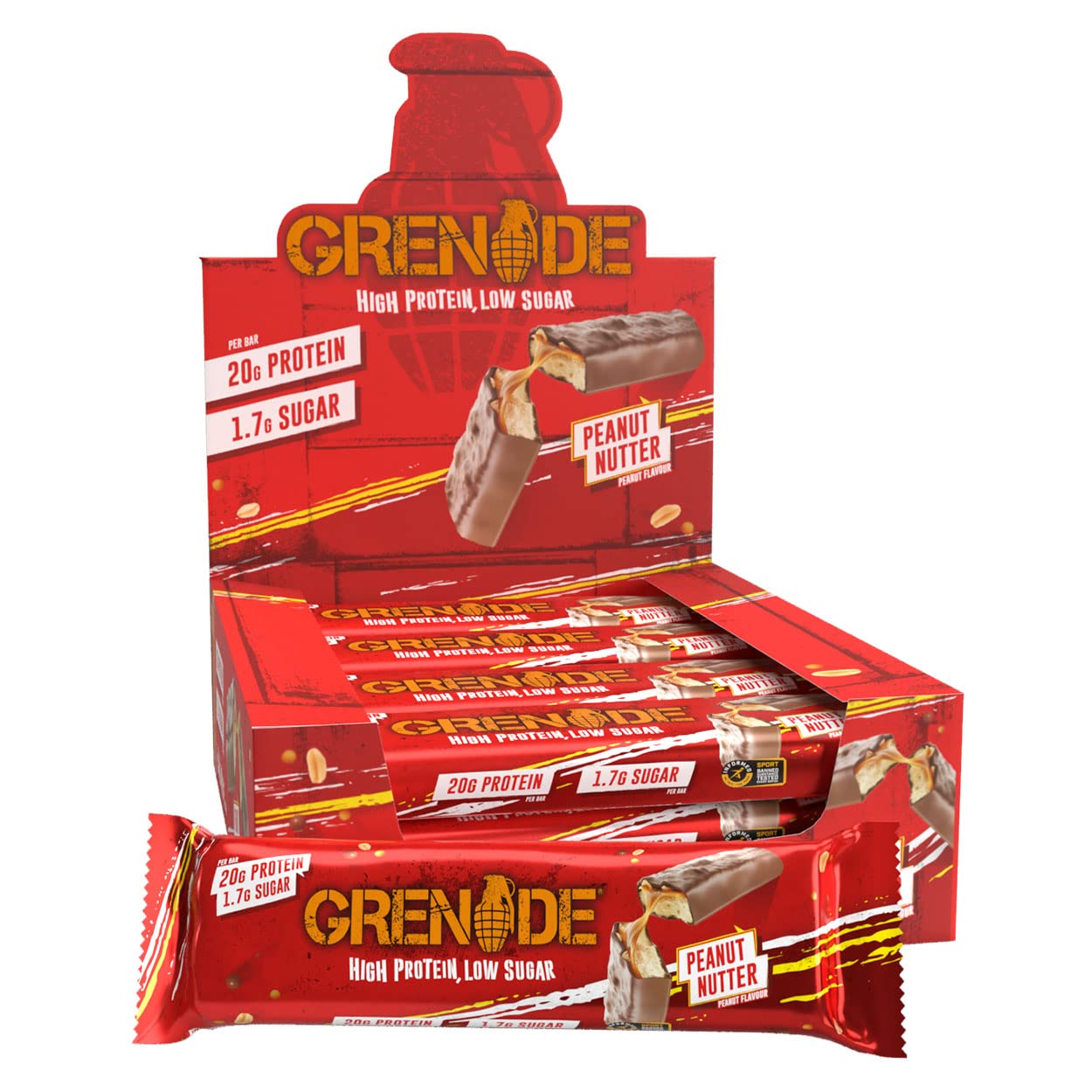 Amazon.com : GRENADE CARB Killa BAR Peanut Nutter 12x60gm : Health & Household