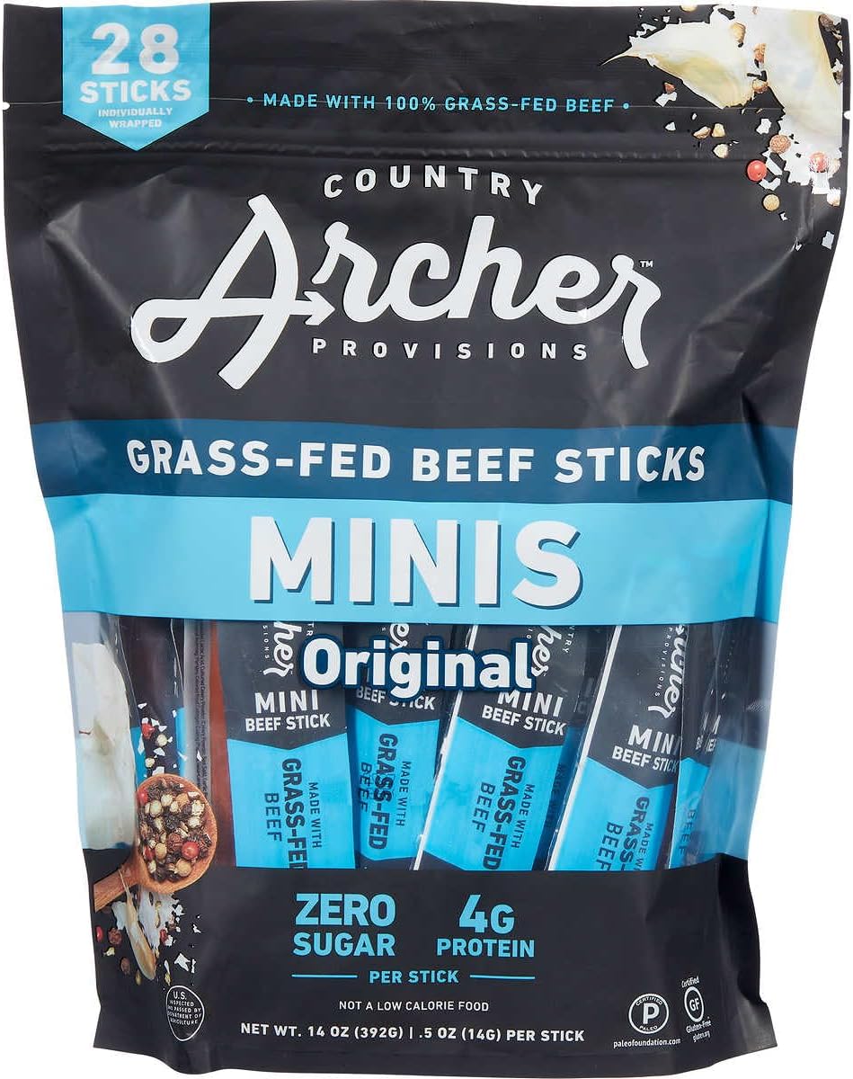 Amazon.com: Original Beef Jerky by Country Archer, 100% Grass-Fed ...