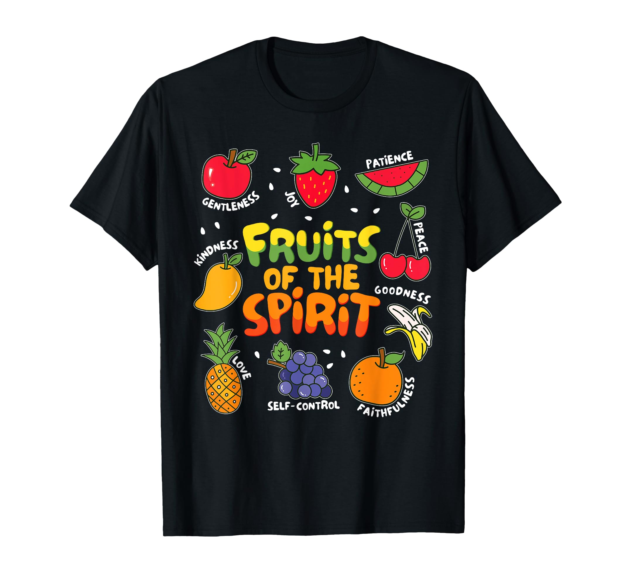Amazon.com: Fruit Of The Spirit Fruit Colorful Summer Vacation T-Shirt ...