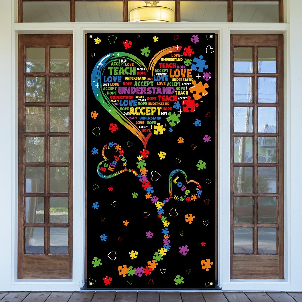 Amazon.com: Autism Awareness Decorations Puzzle Piece Heart Love Needs ...