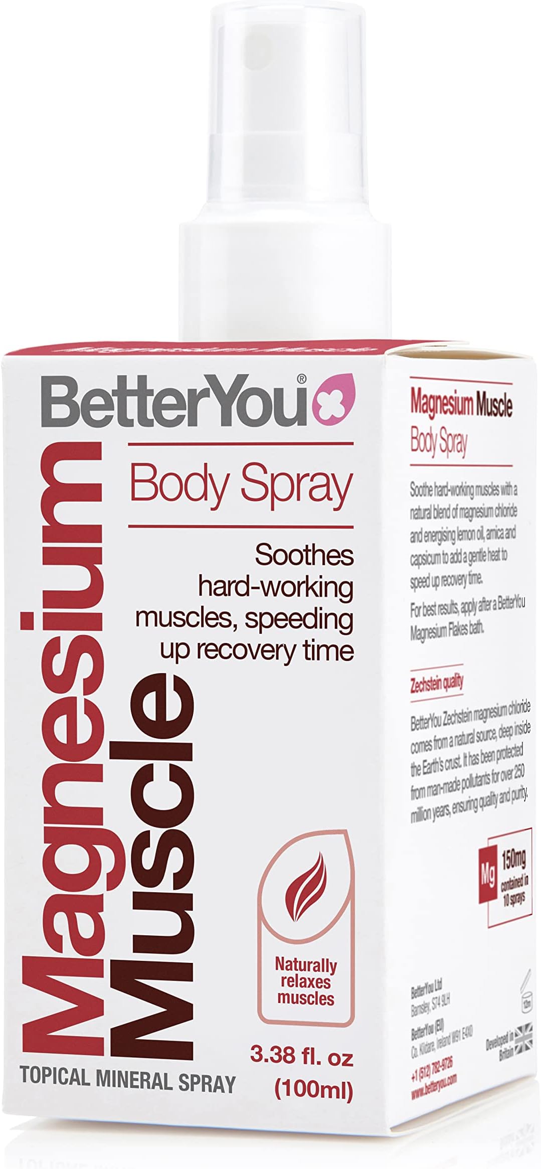 Amazon.com : BetterYou Magnesium Muscle Body Spray - Muscle Relief ...