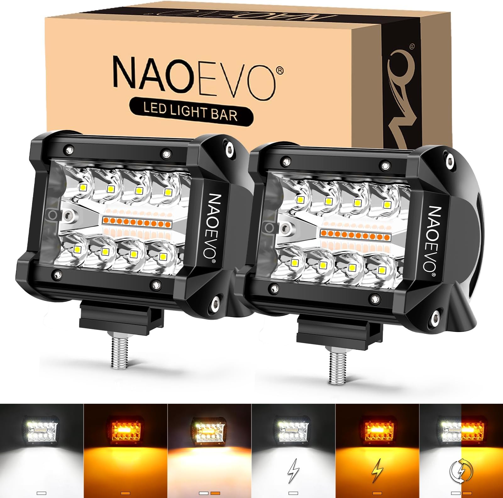 Amazon.com: OFFROADTOWN LED Pods, 40W 2PCS 4 Inch LED Pod Lights Spot ...