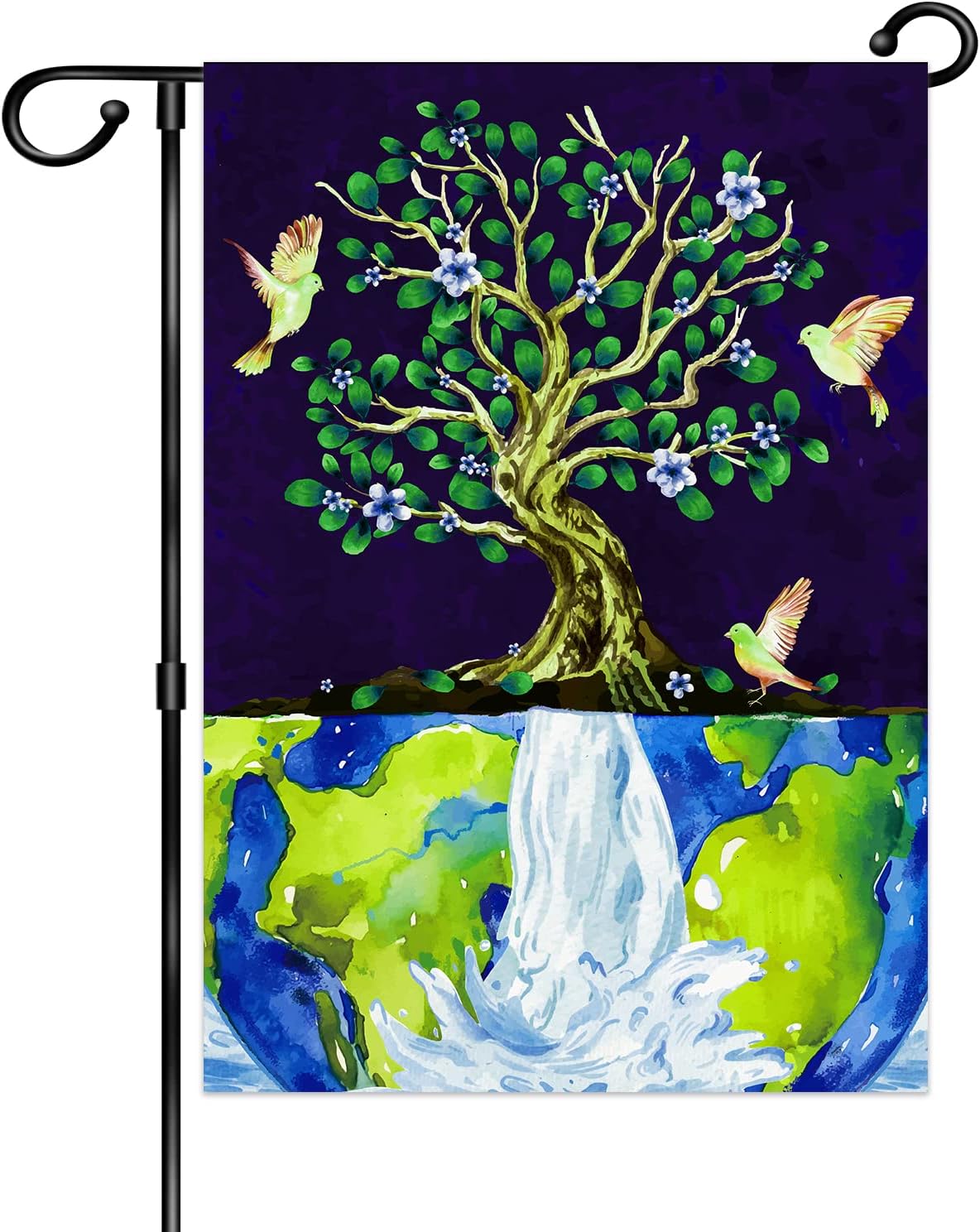 Amazon.com : Earth Tree Earth House Flag,Every Day Is Earth Day Yard ...