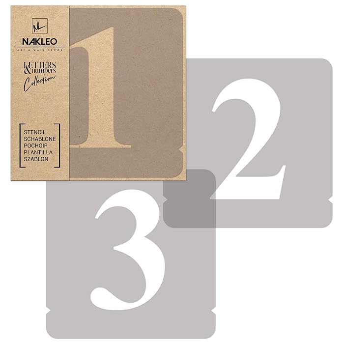 Buy Numbers Reusable Plastic Stencil // 100 mm // Times Roman Numbers ...