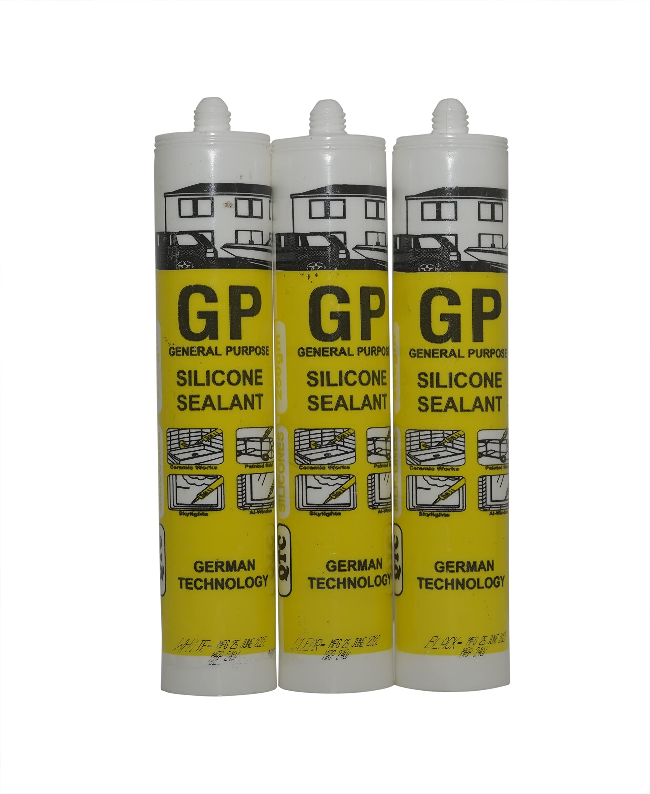 Smart Bond GP General Purpose Silicone Sealant - White (250gm Pack of 3 ...