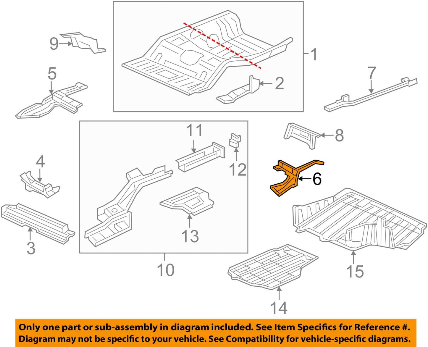 Amazon.com: Honda Genuine 65790-TR2-A00ZZ Floor Crossmember : Automotive