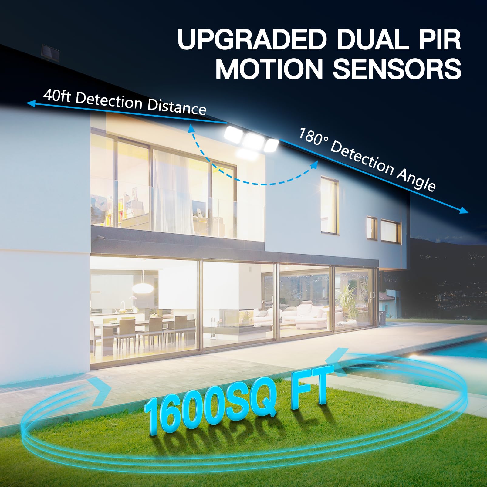 Dual Sensor Outdoor Light With Motion Sensors