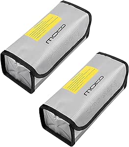 MoKo [2 PCS] LIPO Battery Fireproof Explosion Proof Safe Bag Fire ...
