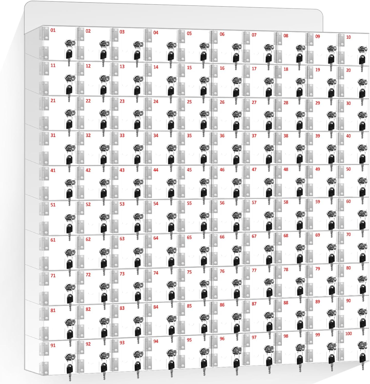 Amazon.com: Cell Phone Locker 100 Slots Acrylic Cell Phone Lock Box ...