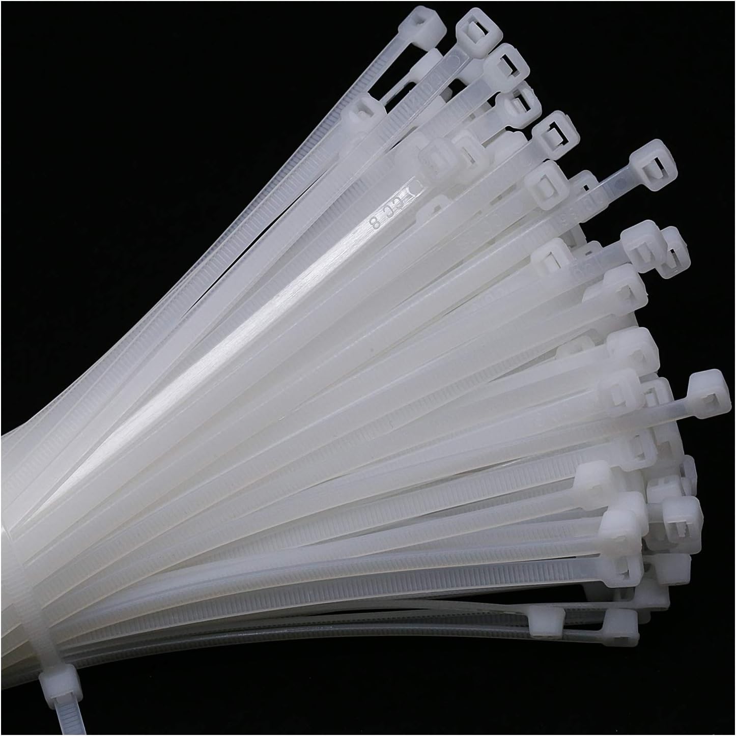 MgcTolBox 250 Pack White Cable Ties 12", Clear Plastic Zip Ties, Self ...