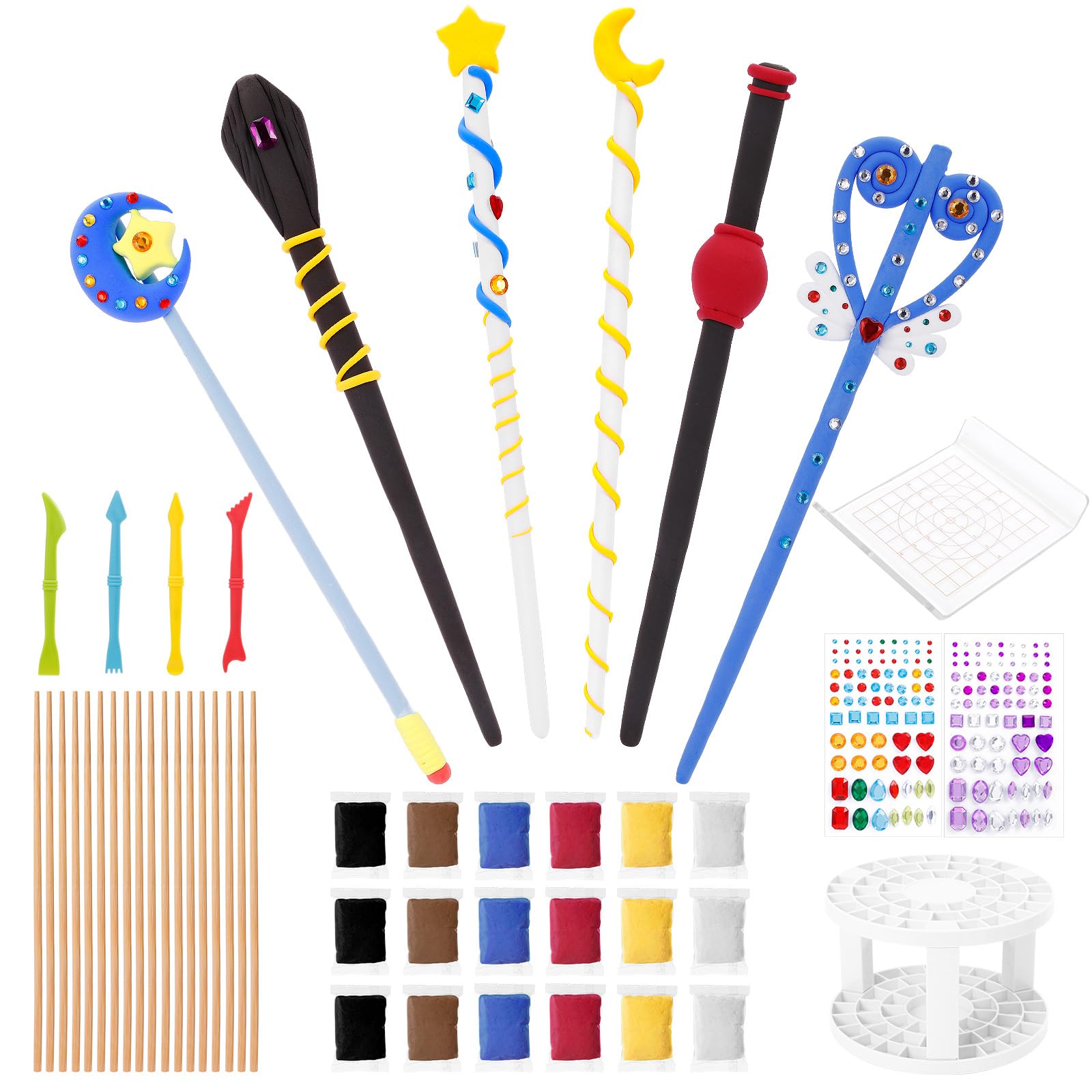 Amazon.com: EnchantZone Magic Wand Making Kit DIY Wizard Princess Wand ...