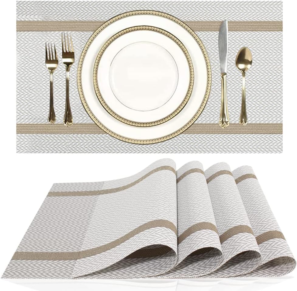 Amazon.com: Rukulin Placemats Set of 4 Protect Surface Heat and Stain ...