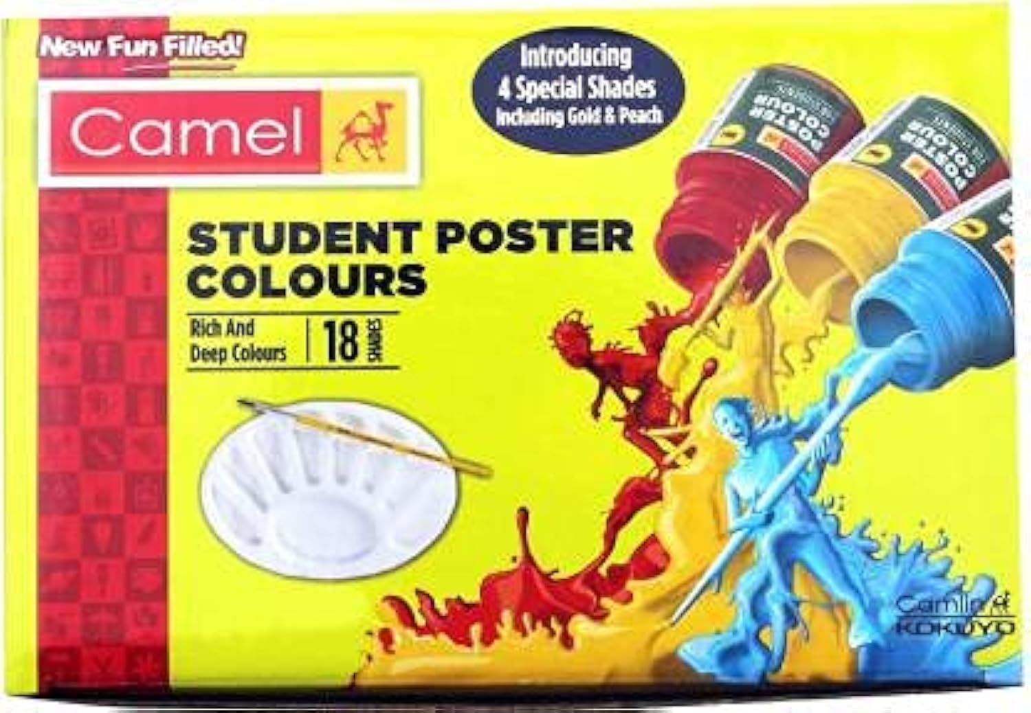 Camel Premium Poster Colour with Brush - 20 Shades (Multicolor ...