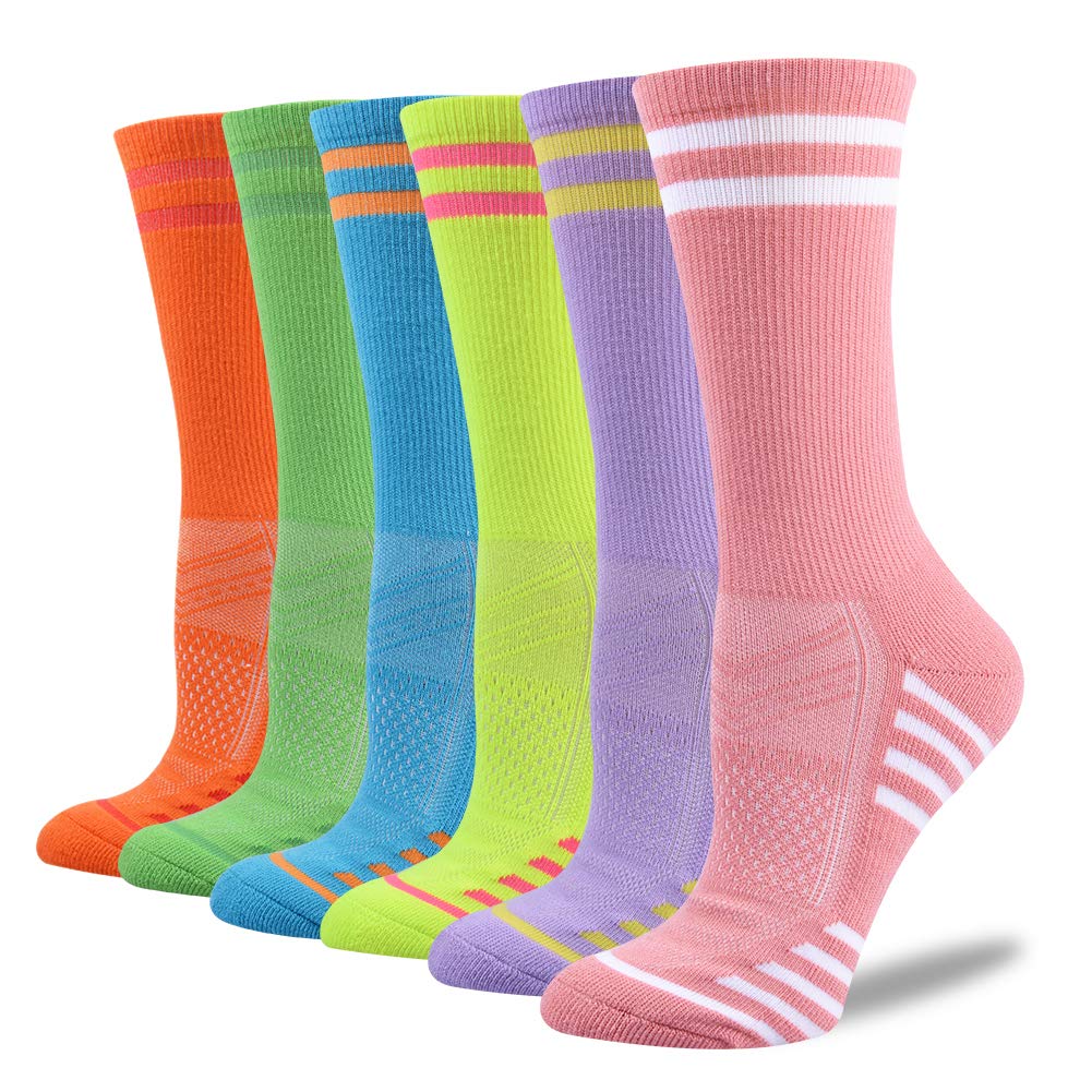 FUNDENCY 6 Pack Women Ankle Athletic Socks Low Cut Breathable Running ...