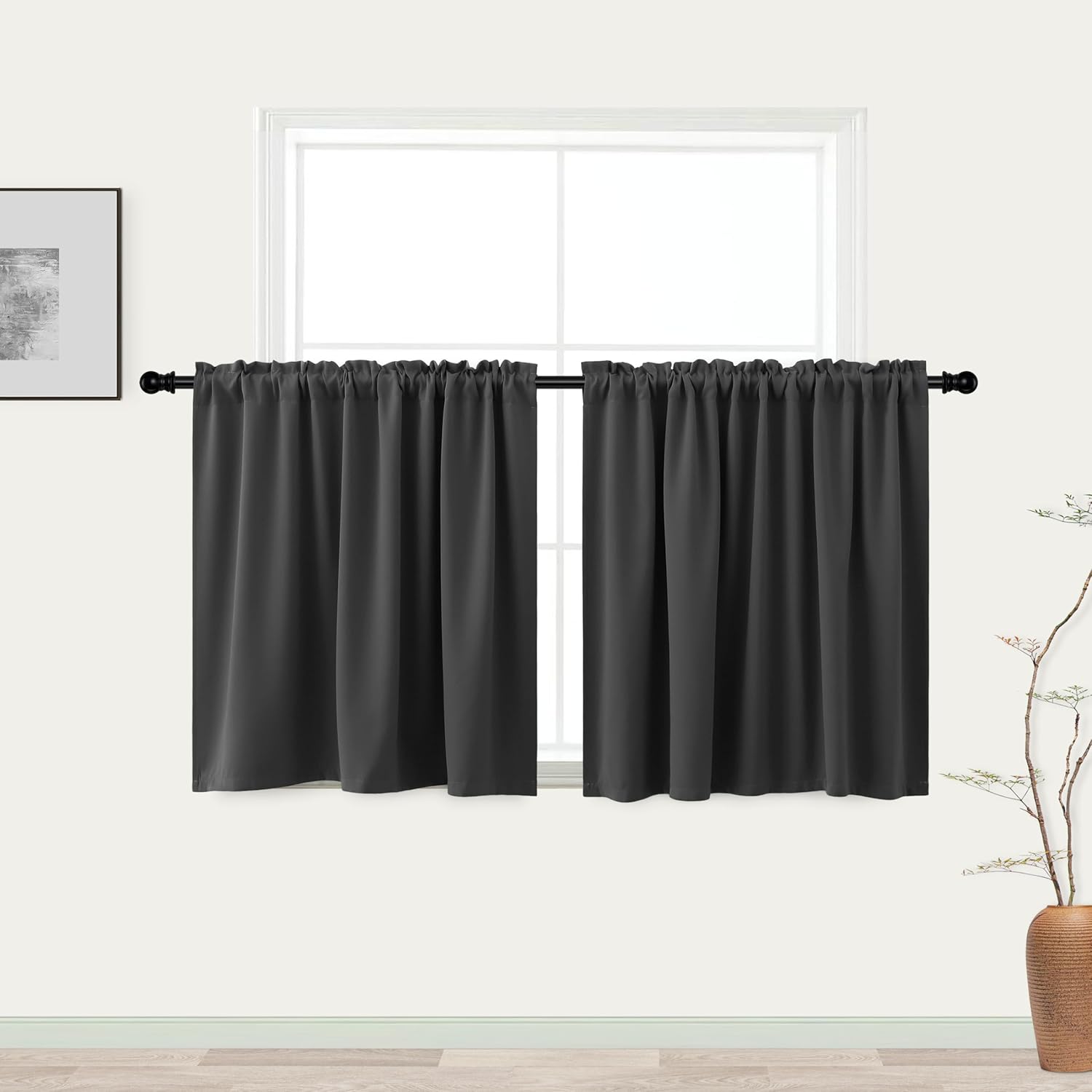 Amazon.com: KOUFALL Extra Wide Short Curtains for Bedroom,Blackout 52 ...