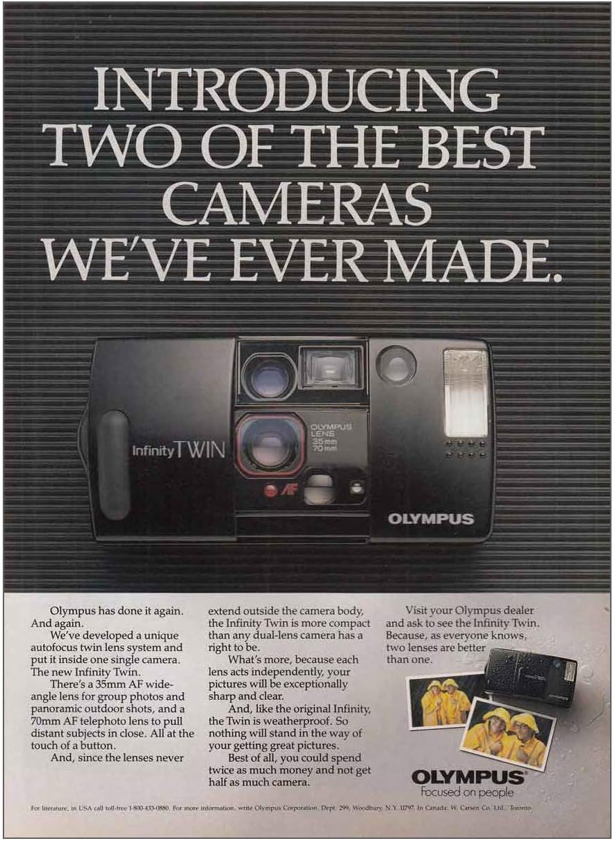 Amazon.com: RelicPaper 1989 Olympus Camera: Infinity Twin, Olympus ...