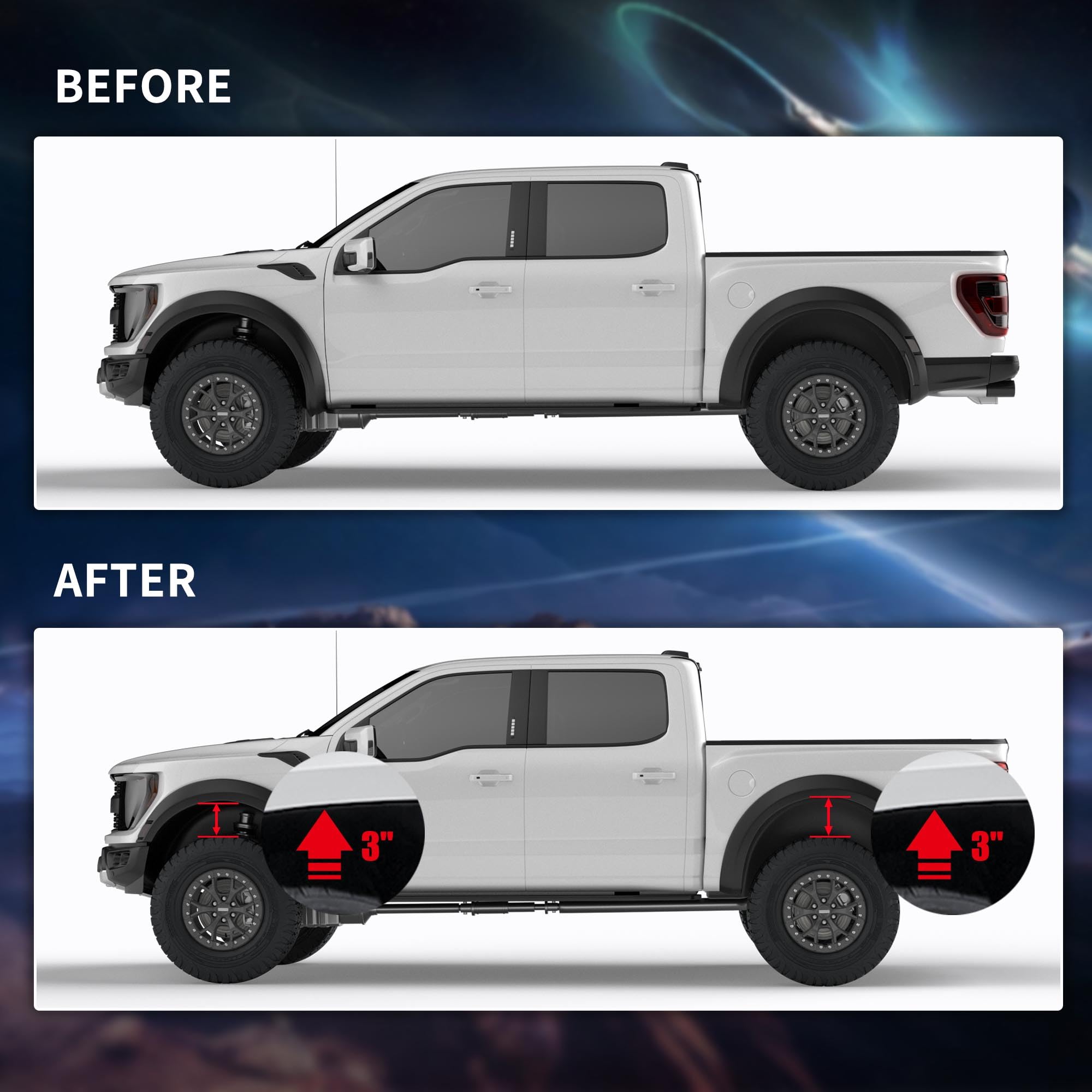 Snapklik.com : PROEZE 3" Front And 3" Rear Leveling Lift Kits For 2004 ...