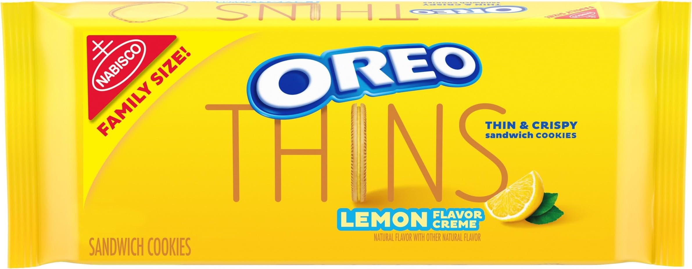 Amazon.com: OREO Thins Lemon Creme Sandwich Cookies, Family Size, 13.1 ...