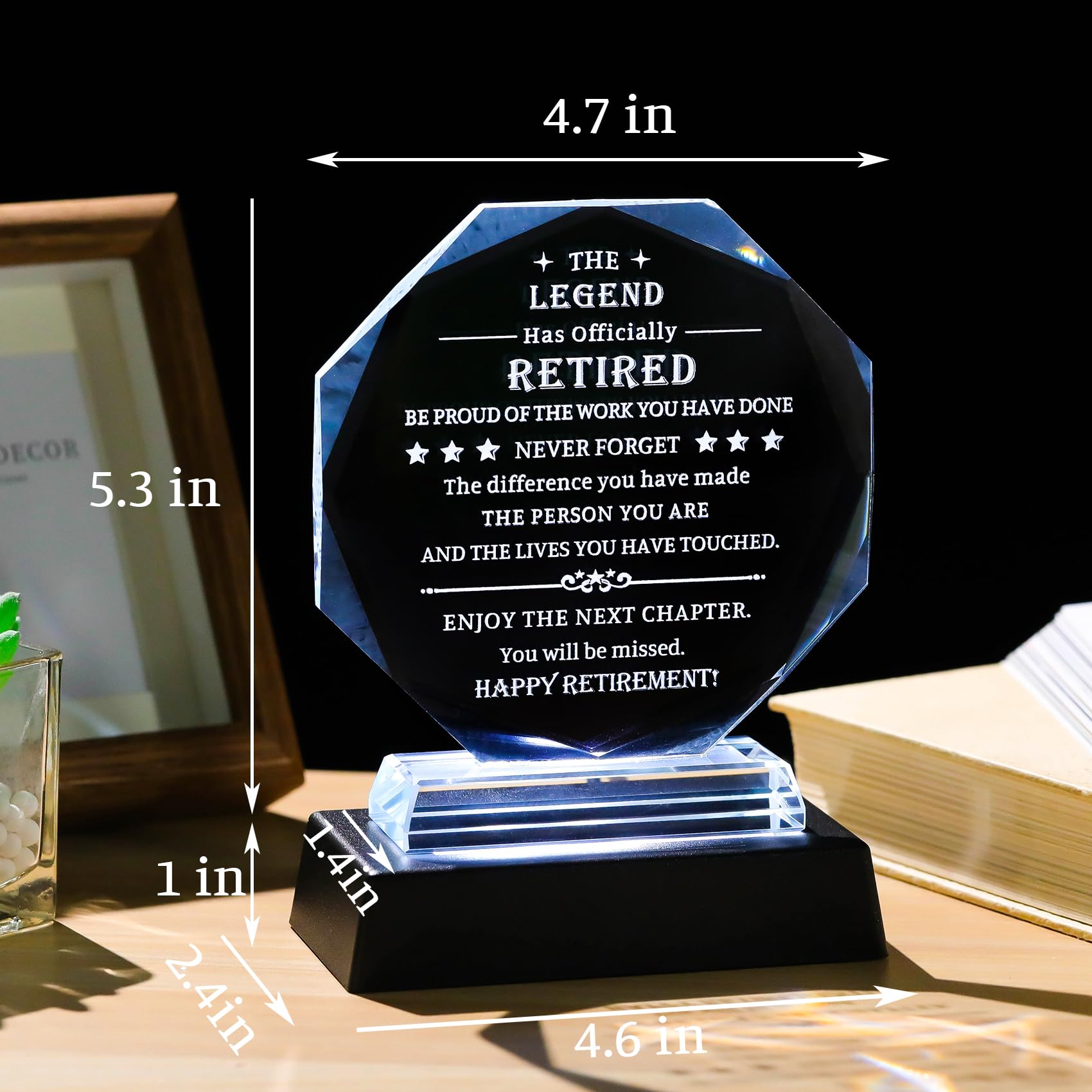 Snapklik.com : Retirement Gifts For Men Women 2025 Crystal Plaque ...