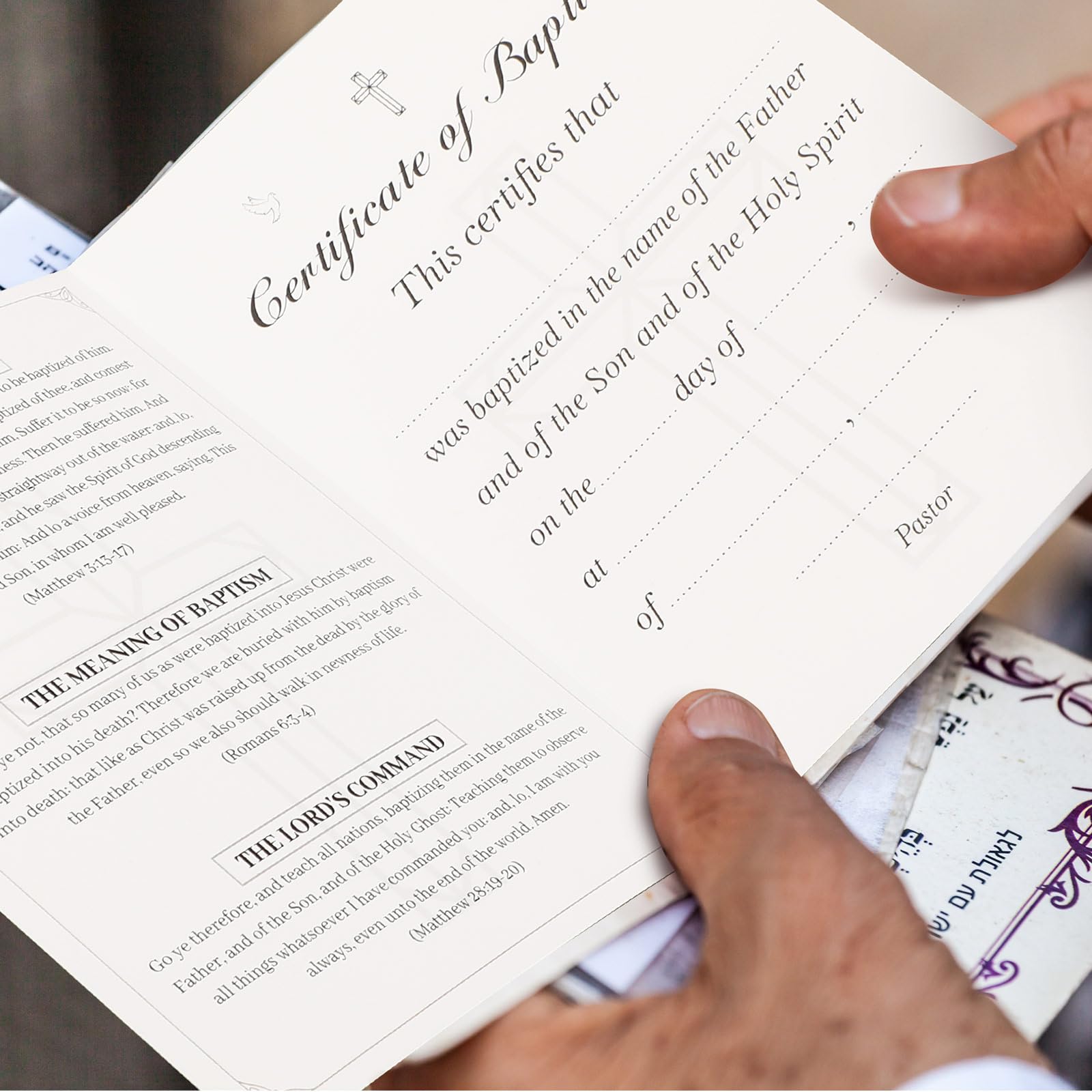 Snapklik.com : Tenare 12 Sets Baptism Certificates For Church Baby ...