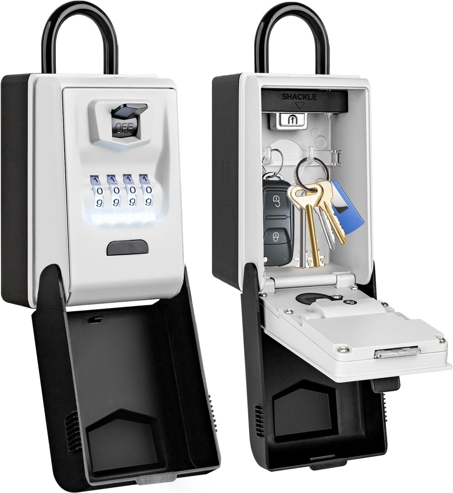 ENONEO Boite à Clé Sécurisée Exterieur Rétroéclairée, Étanche Boite a ...