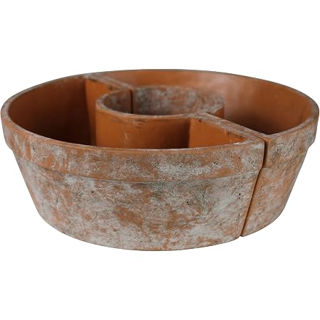 Amazon.com : HomArt Tresco Rustic Half Round Terra Cotta and Cement ...