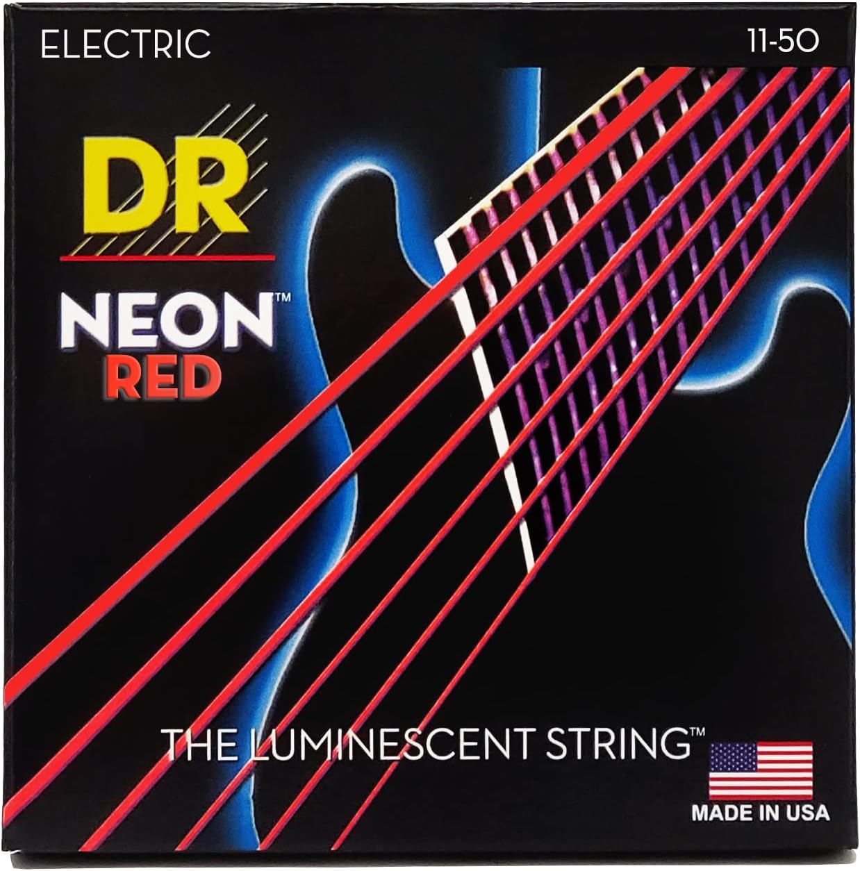 Amazon.com: DR Strings HI-DEF NEON - Multi-Color Silver Plated/Nickel ...